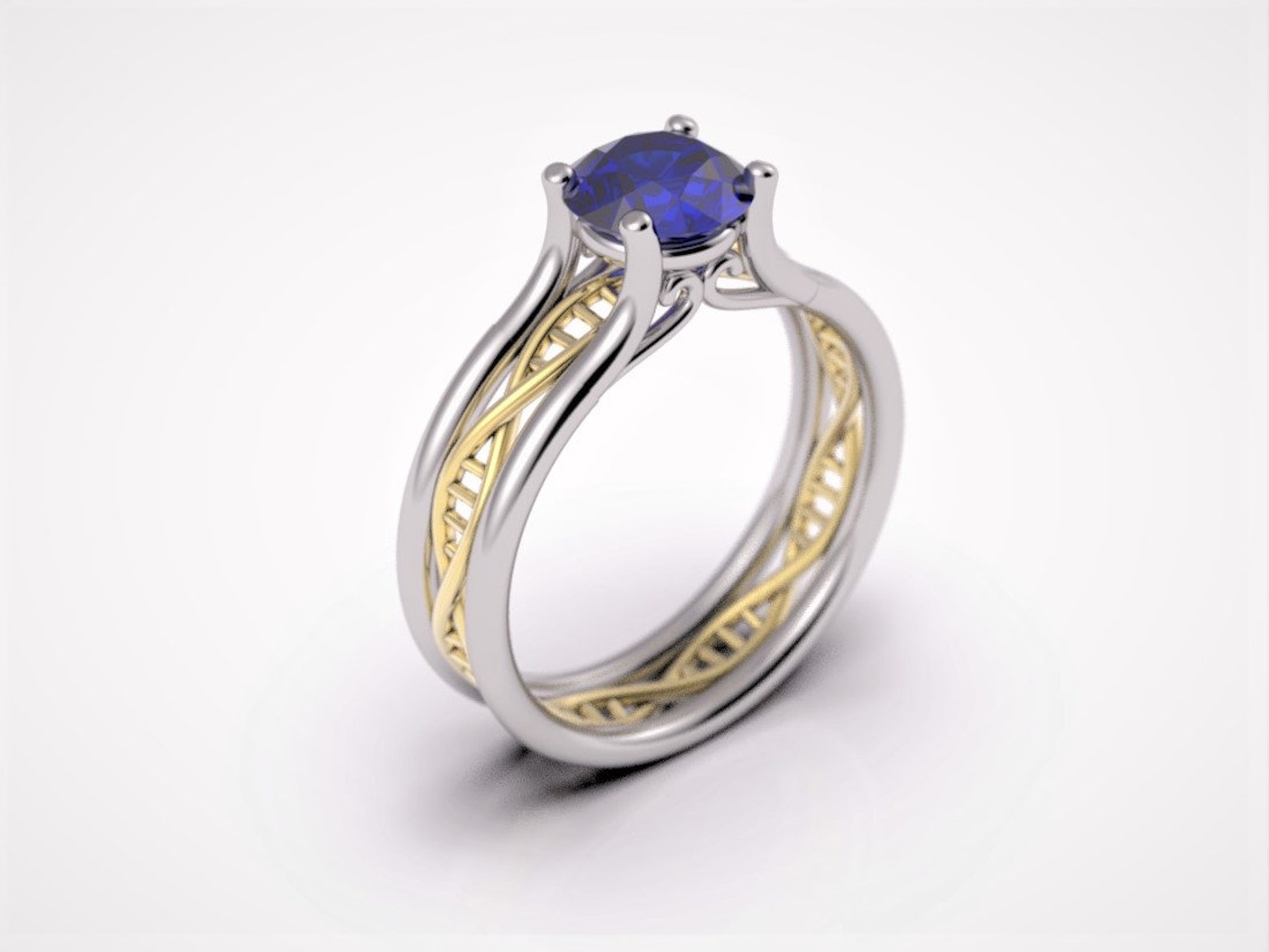 Unique Engagement Ring Science Engagement Ring DNA | Etsy