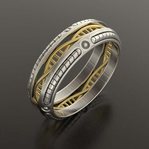 DNA Wedding Ring, Geek Wedding Ring, Braided Wedding Ring, Mens Wedding ...