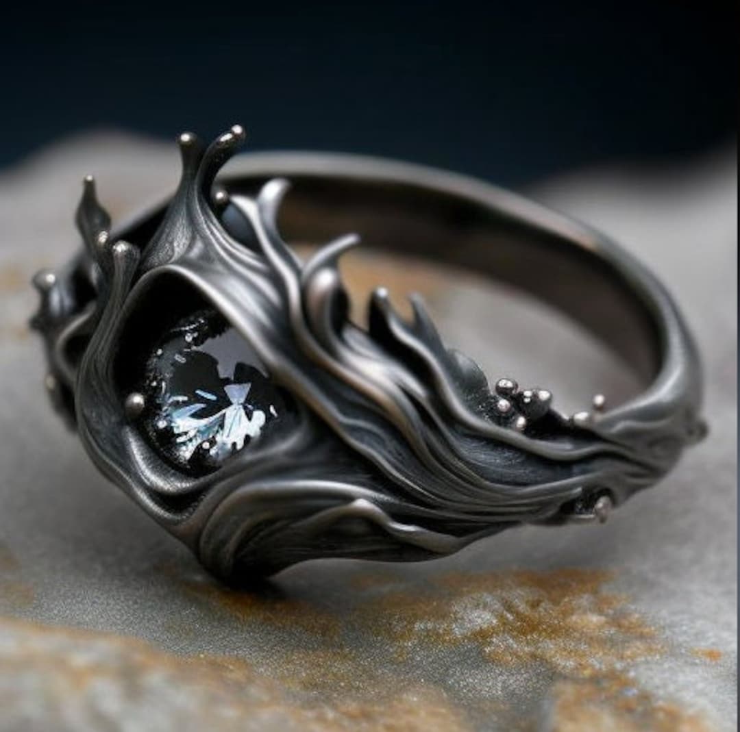 Engagement Ring, Non Traditional, Gothic Engagement Ring, Vintage ...