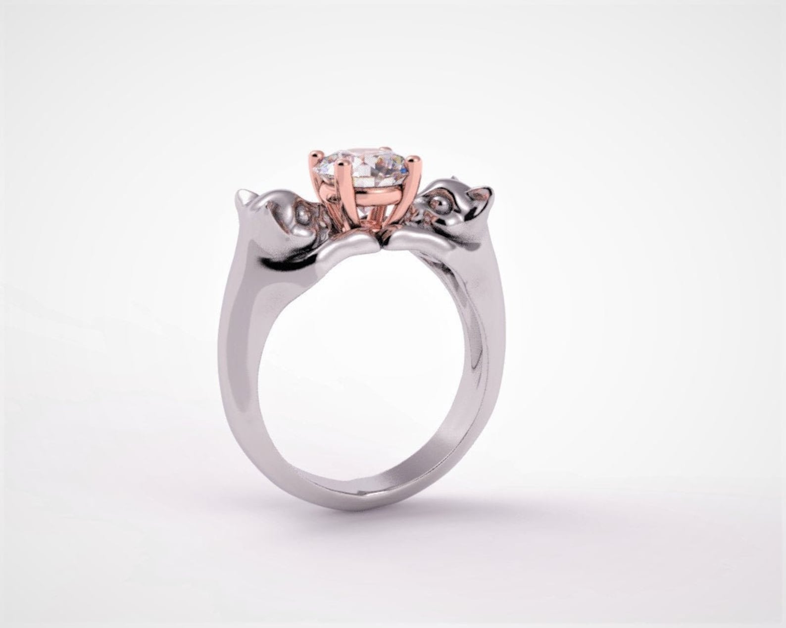 Cat Engagement Ring Geek Engagement Ring Cats Wedding Ring - Etsy