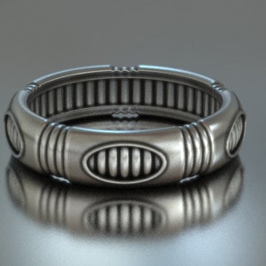 Futuristic Wedding Band, Geek Wedding Ring, Sci Fi Ring, Nerd Ring ...