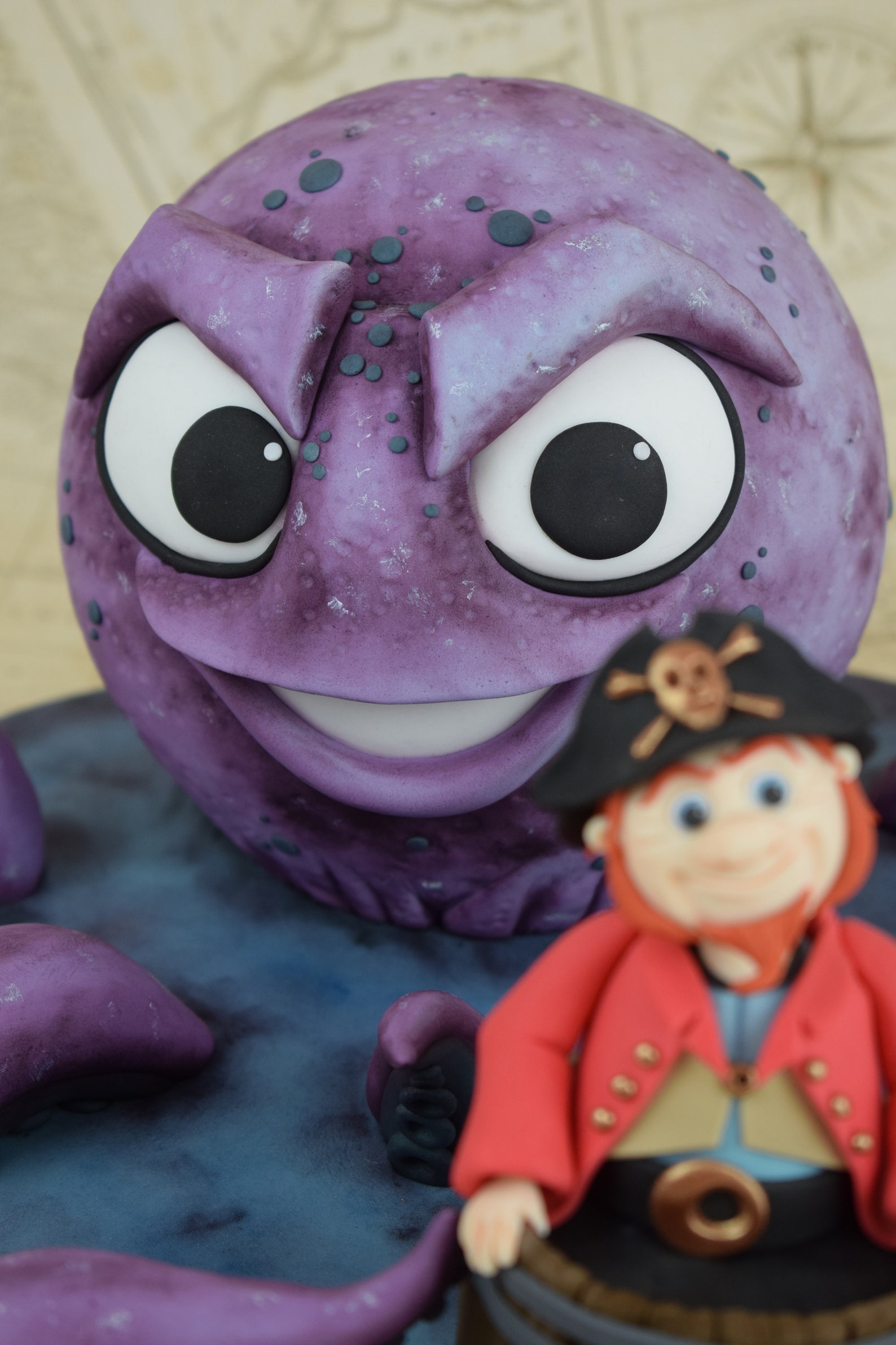 Pirate Octopus Cake Topper/ Cake Decorating Tutorial. Step by Step ...