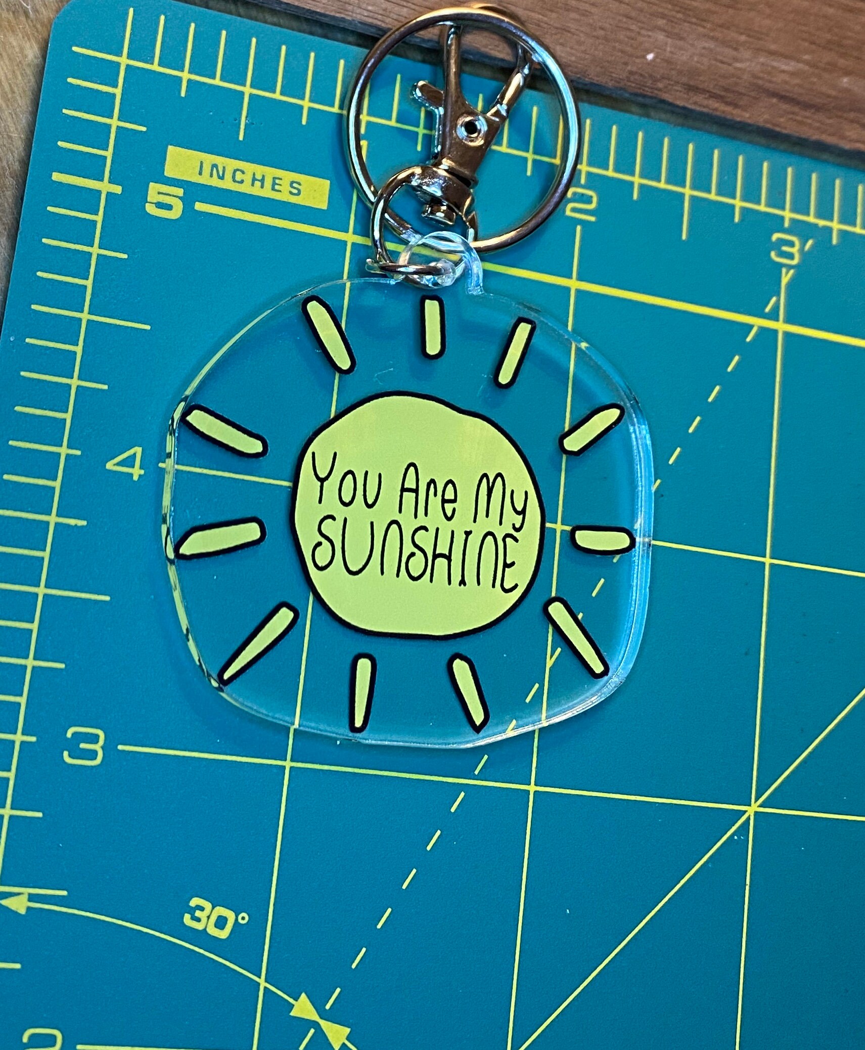 You Are My Sunshine Acrylic Keychain, Sunshine Keychain - Etsy