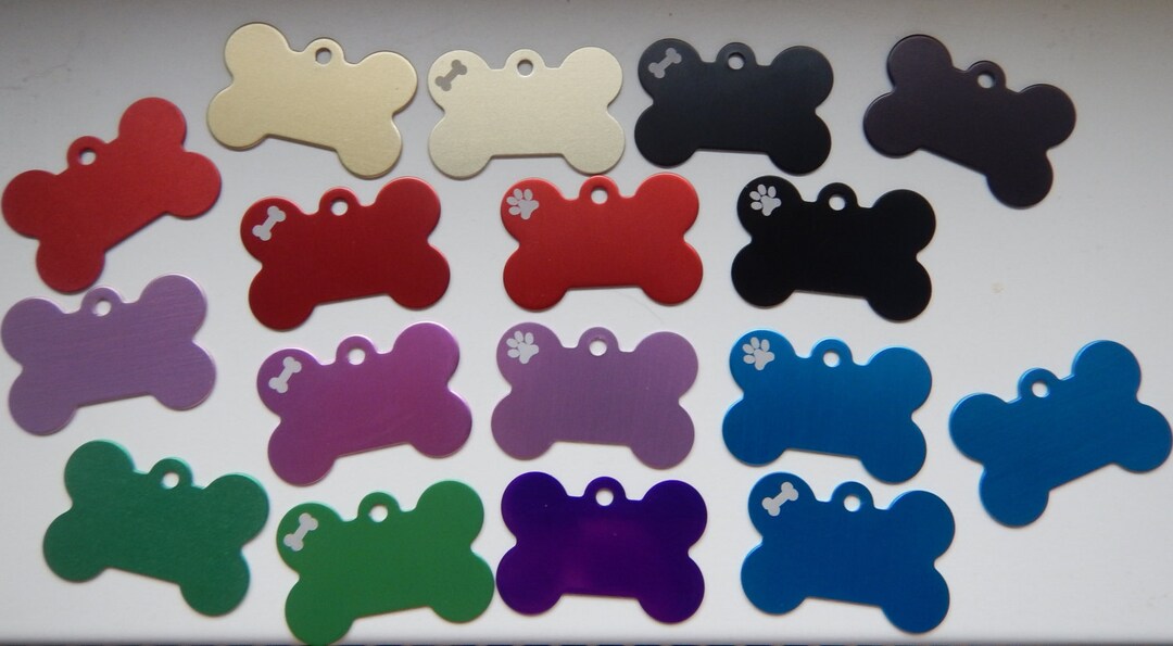 Dog Tag BONE LARGE With Engraving on Both Sides - Etsy