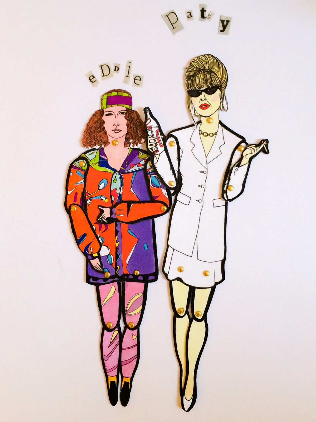 Ab Fab Dolls Perfect Gift for Eddie and Patsy Fans. Pack - Etsy