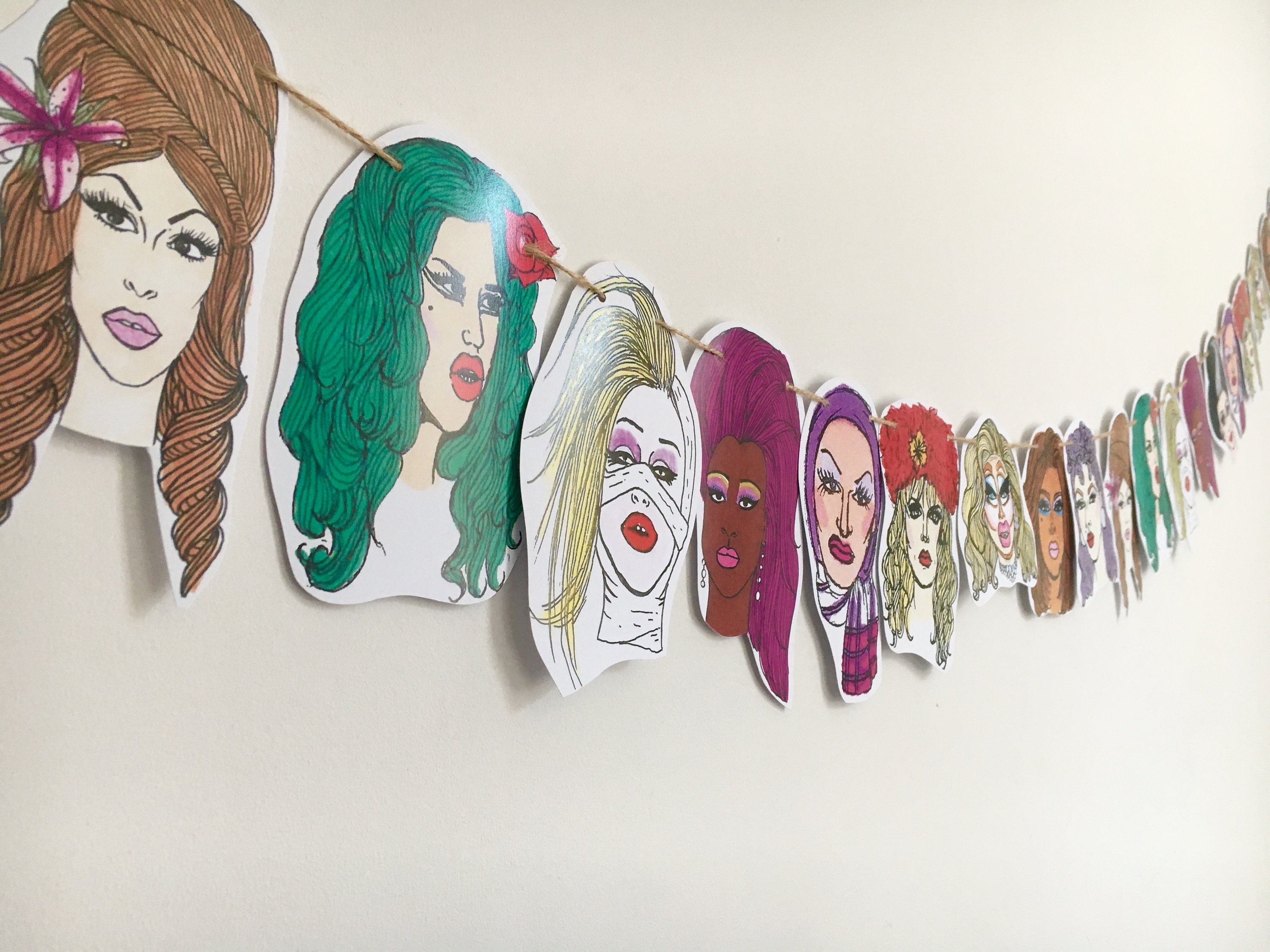 Drag Race Bunting Includes Bianca Del Rio Alaska Bob the - Etsy UK