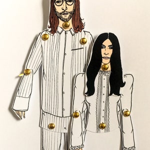 John Lennon and Yoko Ono Dolls Paper Dolls Perfect Gift for - Etsy UK