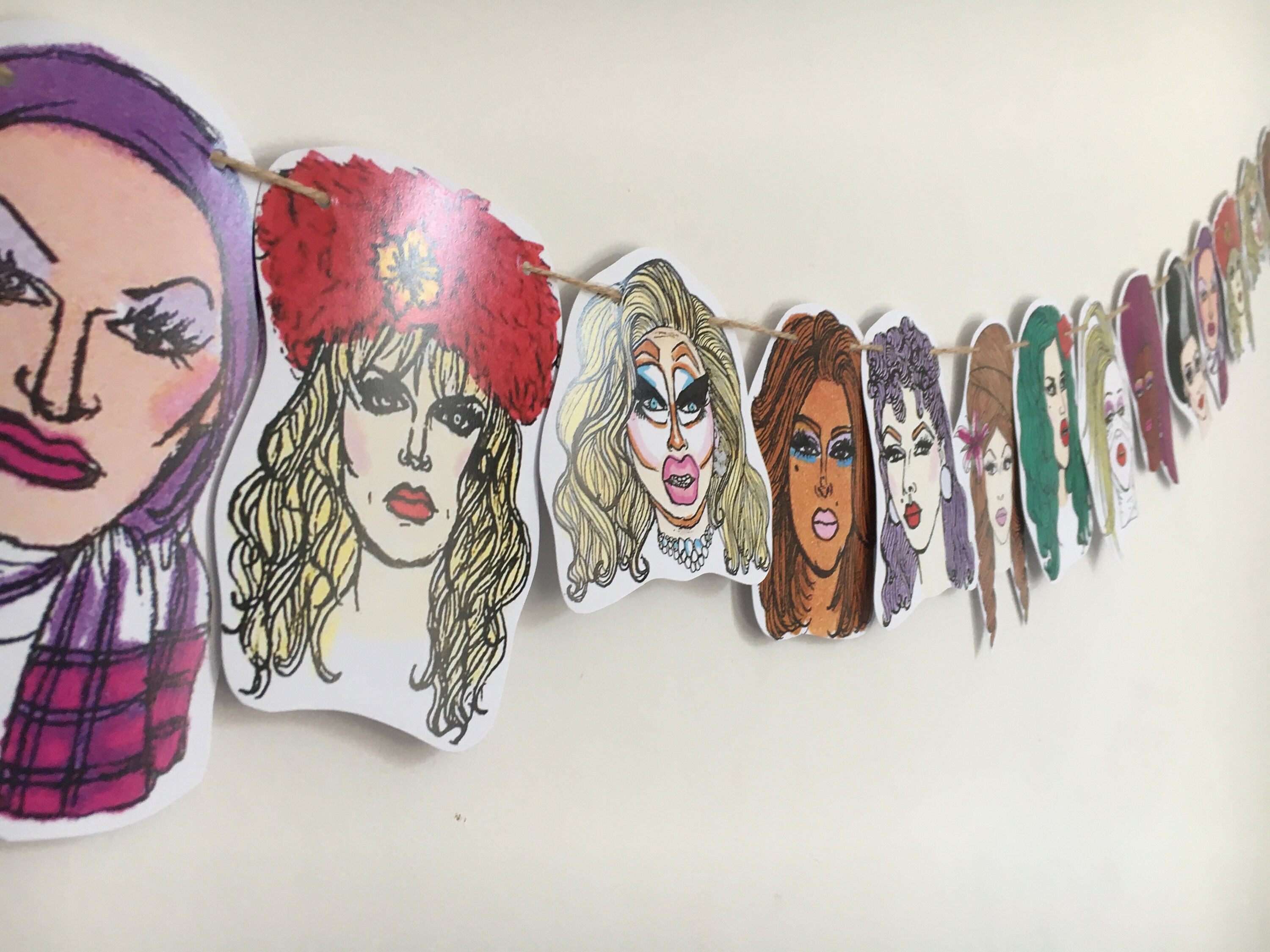 Drag Race Bunting Includes Bianca Del Rio Alaska Bob the | Etsy UK