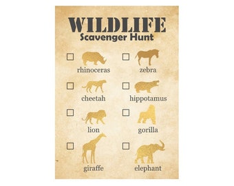 Safari Scavenger Hunt - Etsy