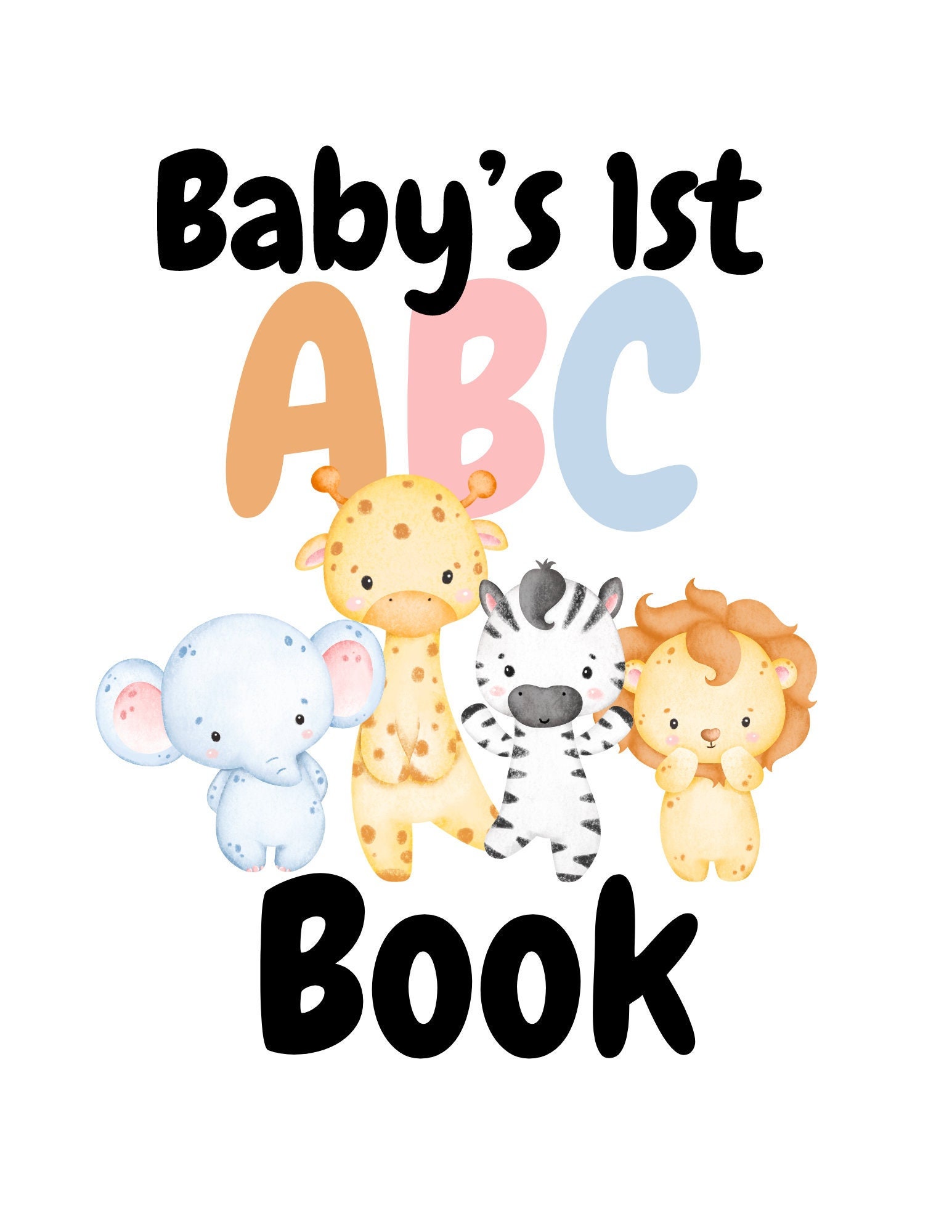 Baby's 1st ABC Alphabet Book - Baby Shower Guest Activity - Virtual ...