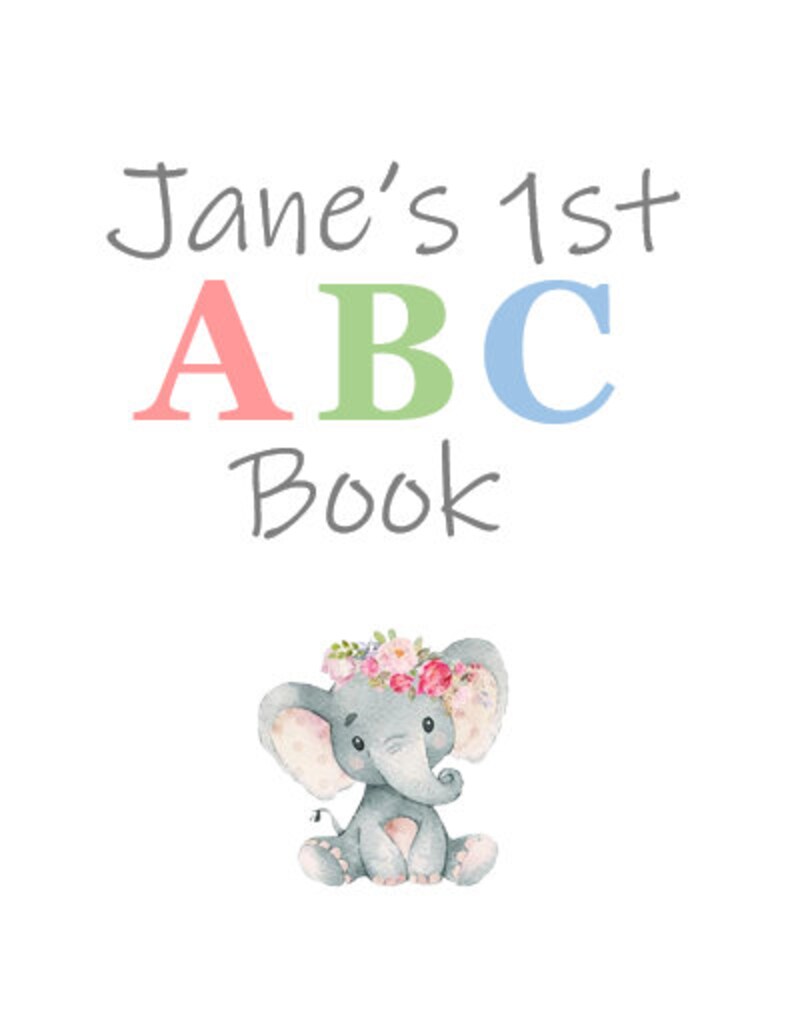 Baby's 1st ABC Alphabet Book - Baby Shower Guest Activity - Virtual ...
