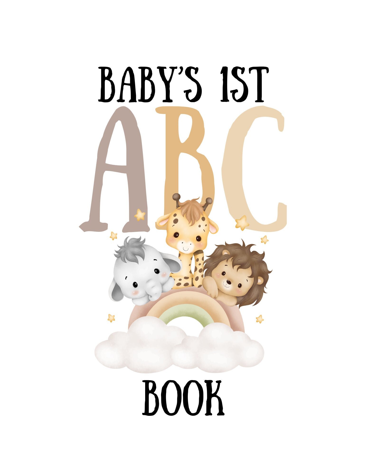 Baby's 1st ABC Alphabet Book - Baby Shower Guest Activity - Virtual ...
