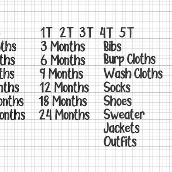 Baby Clothes Tag - Etsy