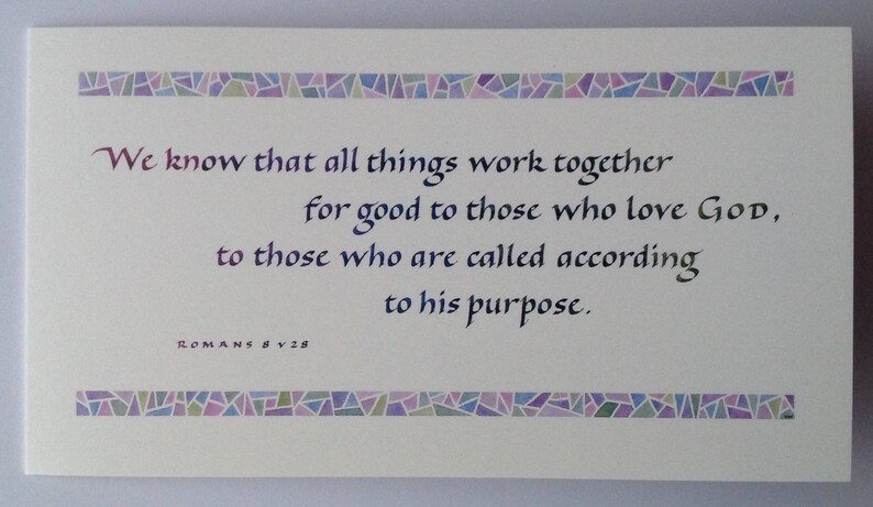 Romans 8 V 28 Greetings Card - Etsy