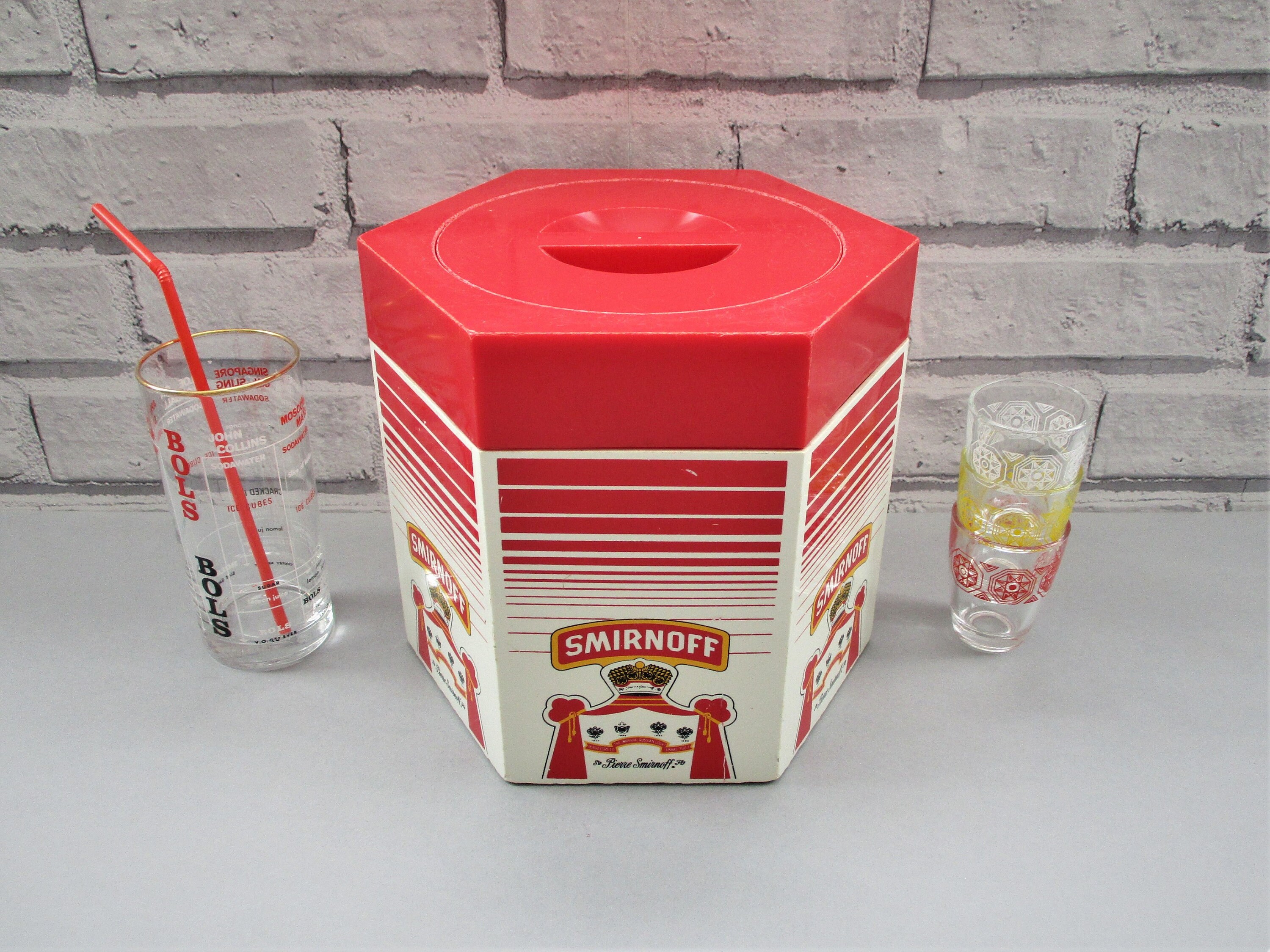 Vintage Smirnoff Vodka Ice Bucket Made in Italy Cocktail Bar - Etsy