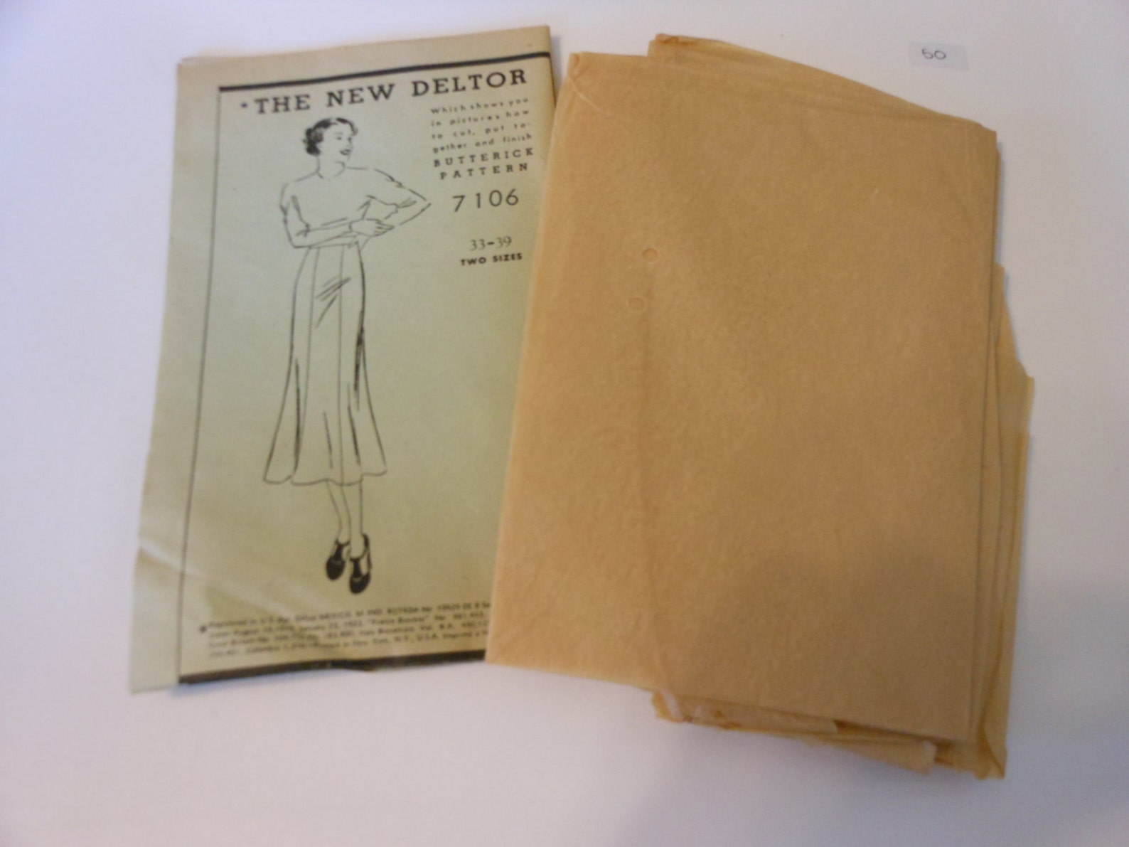 UNCUT Butterick Vintage Pattern 7106 Printed in 1919 and 1923 PRICE ...