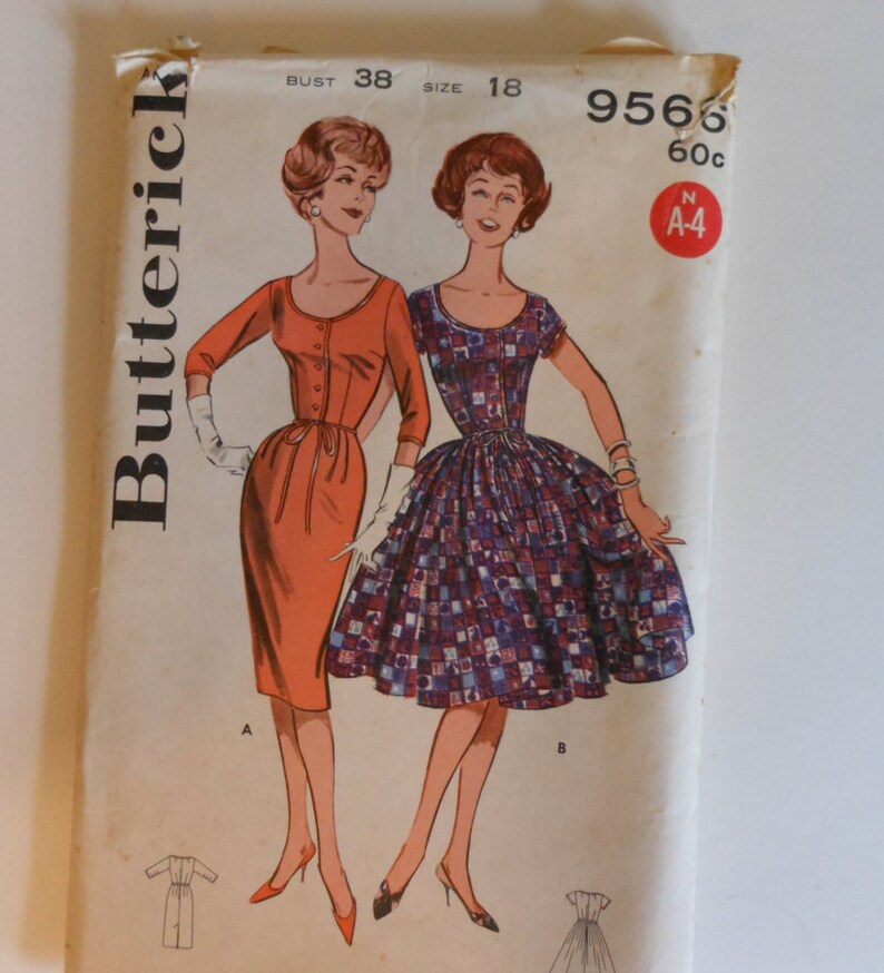 Butterick UNCUT Vintage 60's Pattern 9566 - Etsy