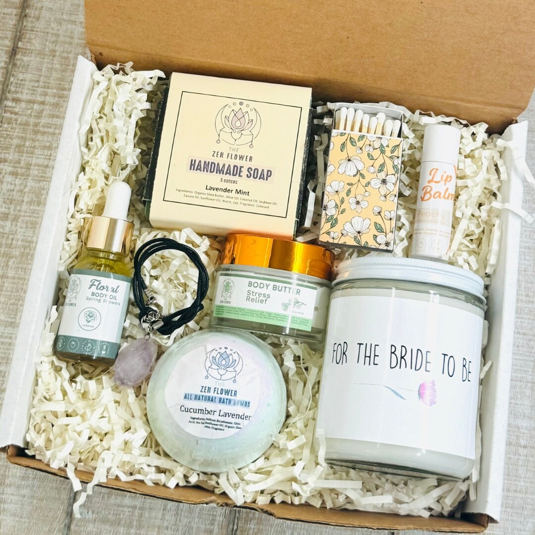 Personalized Bride to Be Spa Gift Box, Bridal Shower & Stress Relief ...
