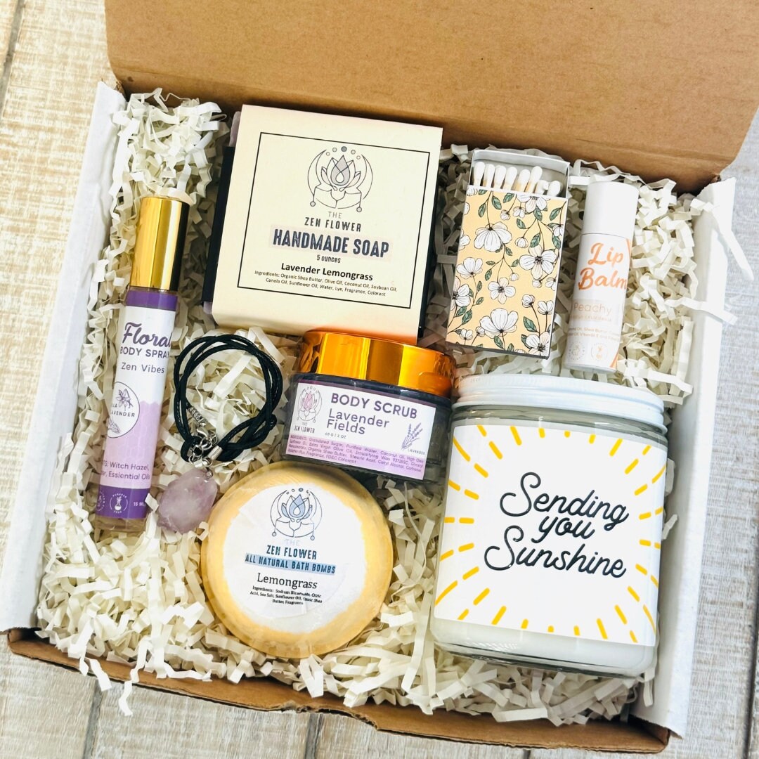 Birthday Spa Gift Box for Friend,sending Sunshine Gift, Cheerful Care ...