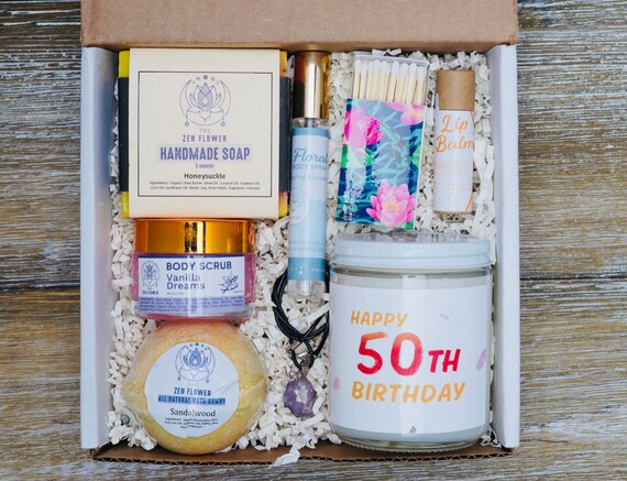 50TH BIRTHDAY GIFT BOX Happy 50th Birthday Gift for Her | Etsy