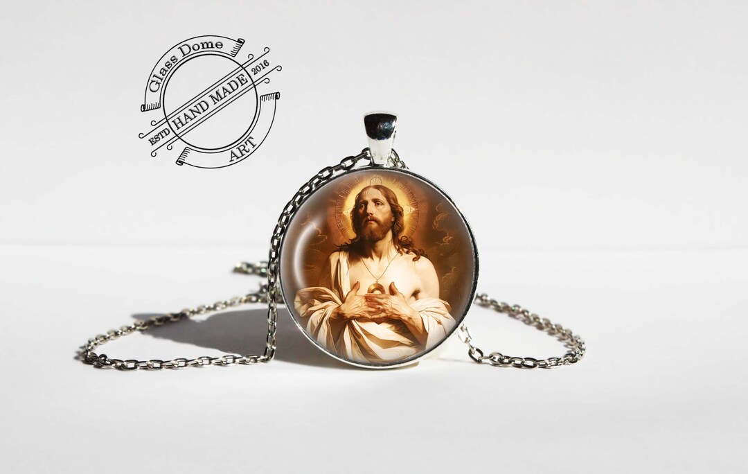 Jesus Christ Chain, the Sacred Heart Necklace, Pendant With Chain ...