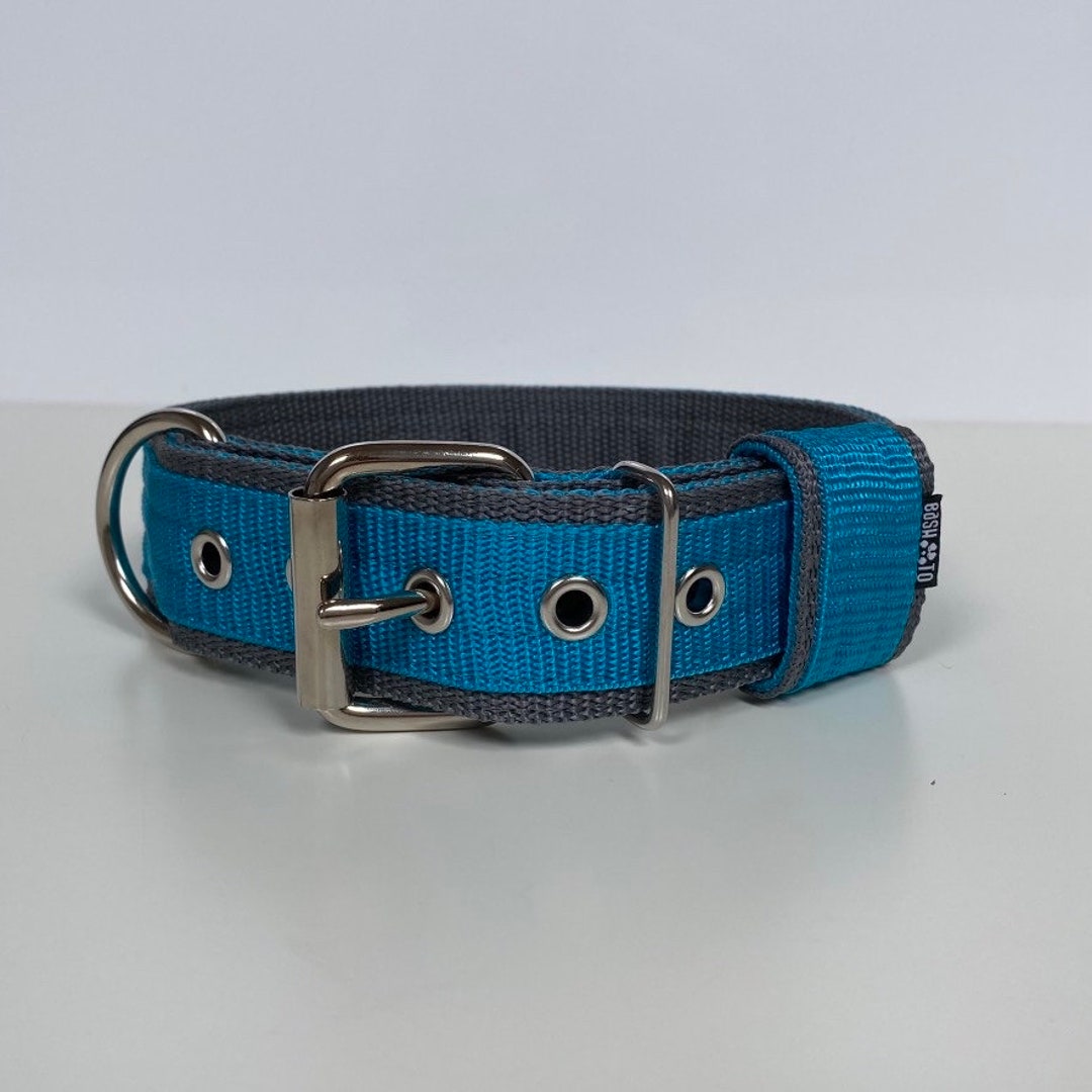 Two Color/tone Dog Collar Heavy Duty Type Personalization & Lining as ...