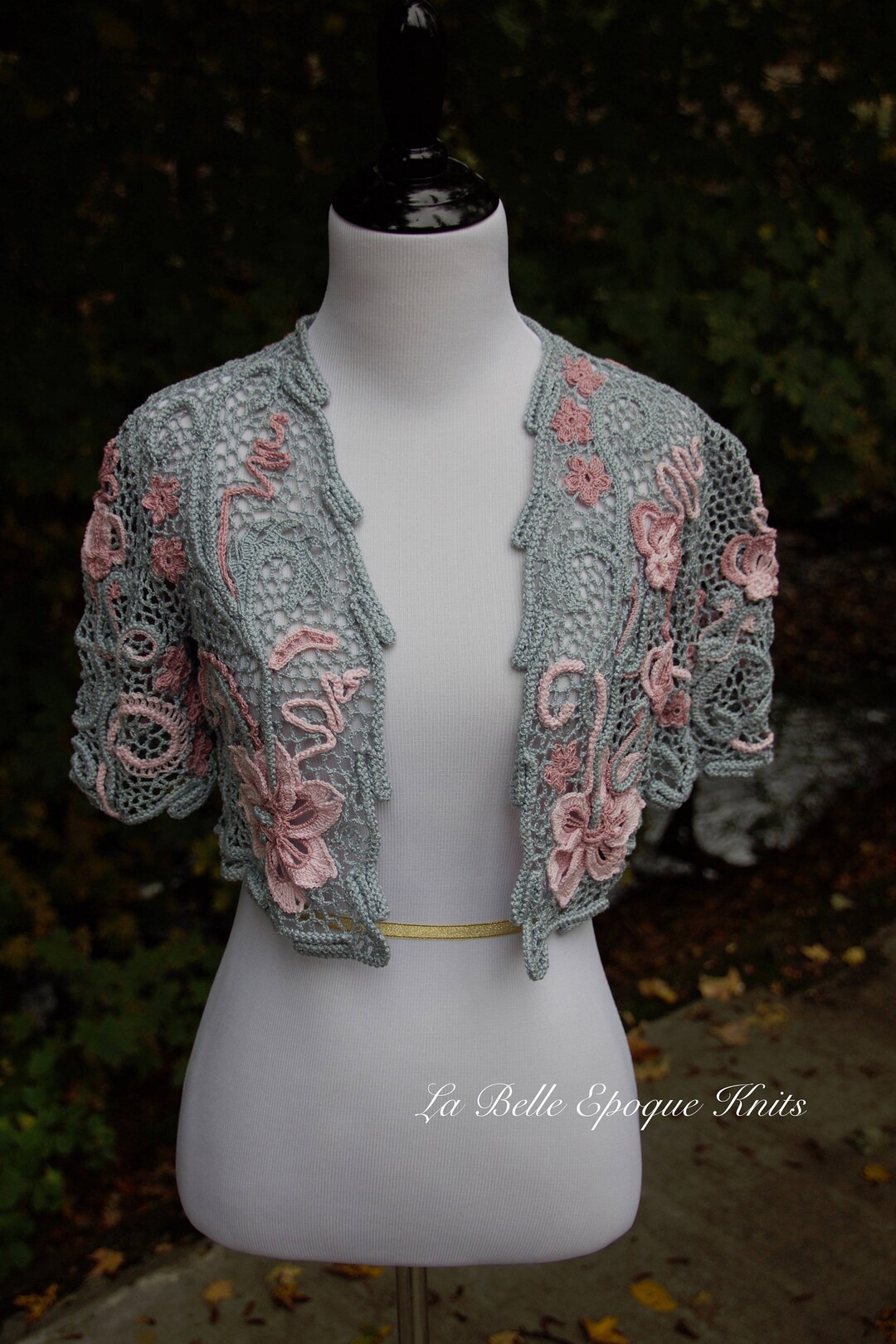 Knitted Lace Shrug, Irish Crochet Shrug, Women, Irish Lace Shrug, Lace ...