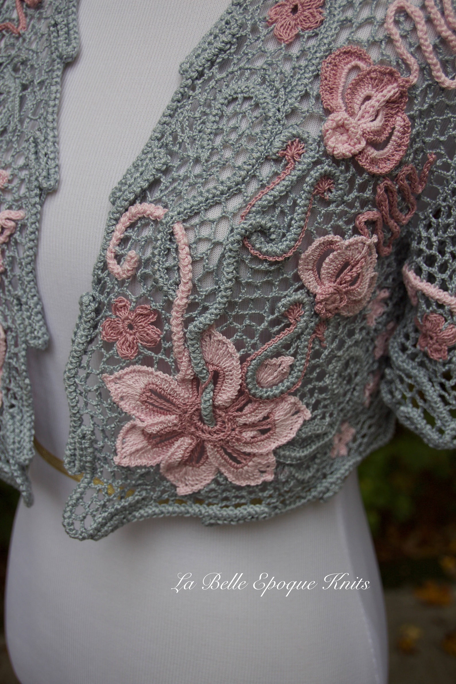 Knitted Lace Shrug, Irish Crochet Shrug, Women, Irish Lace Shrug, Lace ...