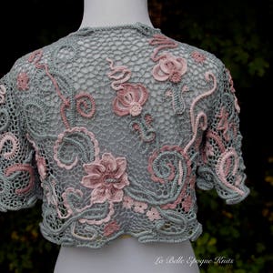 Knitted Lace Shrug, Irish Crochet Shrug, Women, Irish Lace Shrug, Lace ...