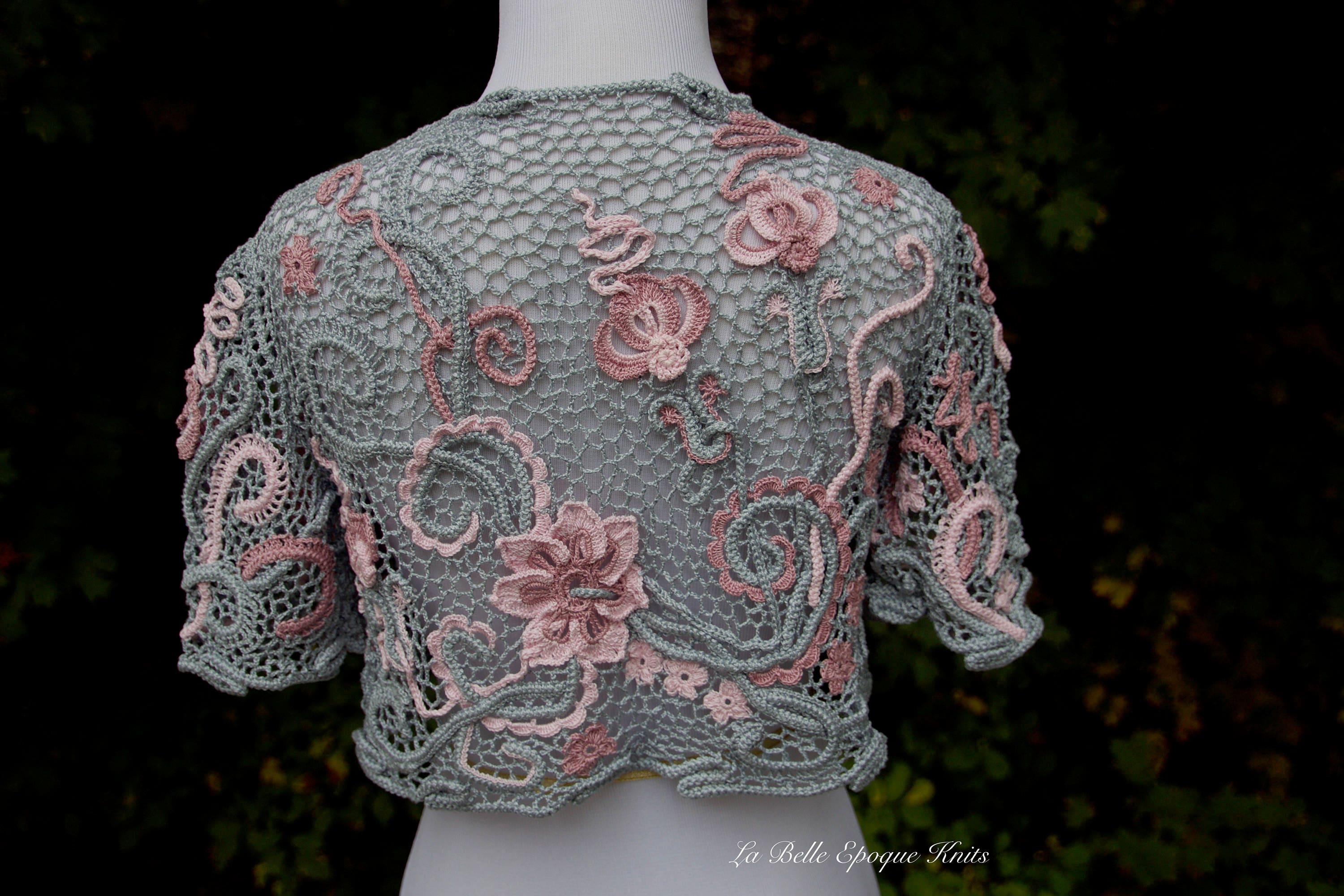 Knitted Lace Shrug, Irish Crochet Shrug, Women, Irish Lace Shrug, Lace ...