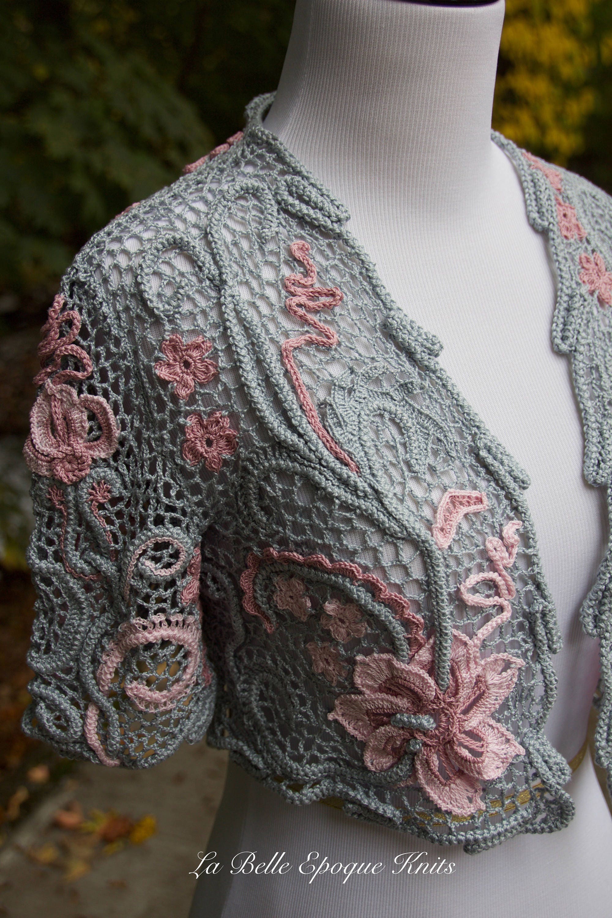 Knitted Lace Shrug, Irish Crochet Shrug, Women, Irish Lace Shrug, Lace ...