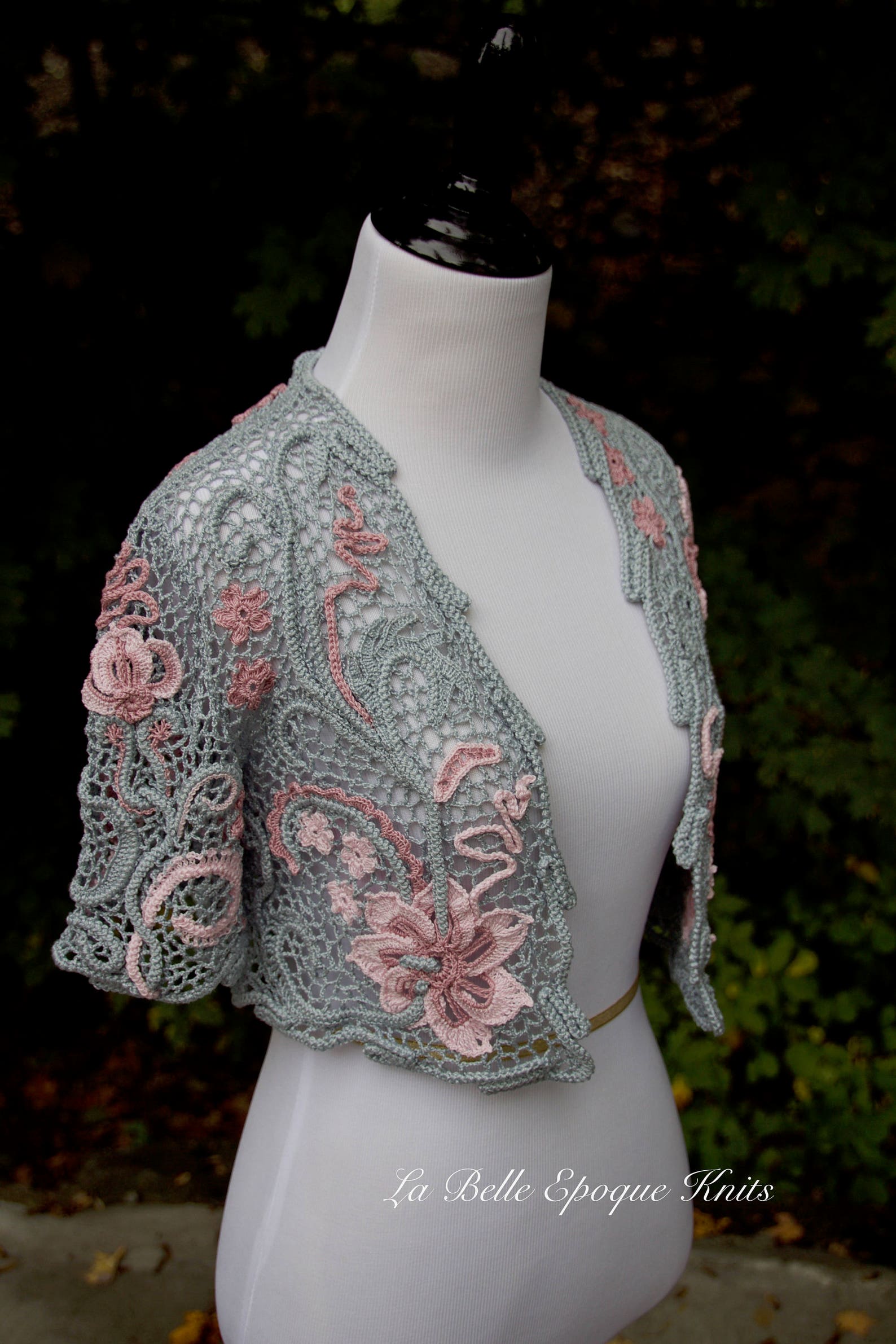 Knitted Lace Shrug, Irish Crochet Shrug, Women, Irish Lace Shrug, Lace ...