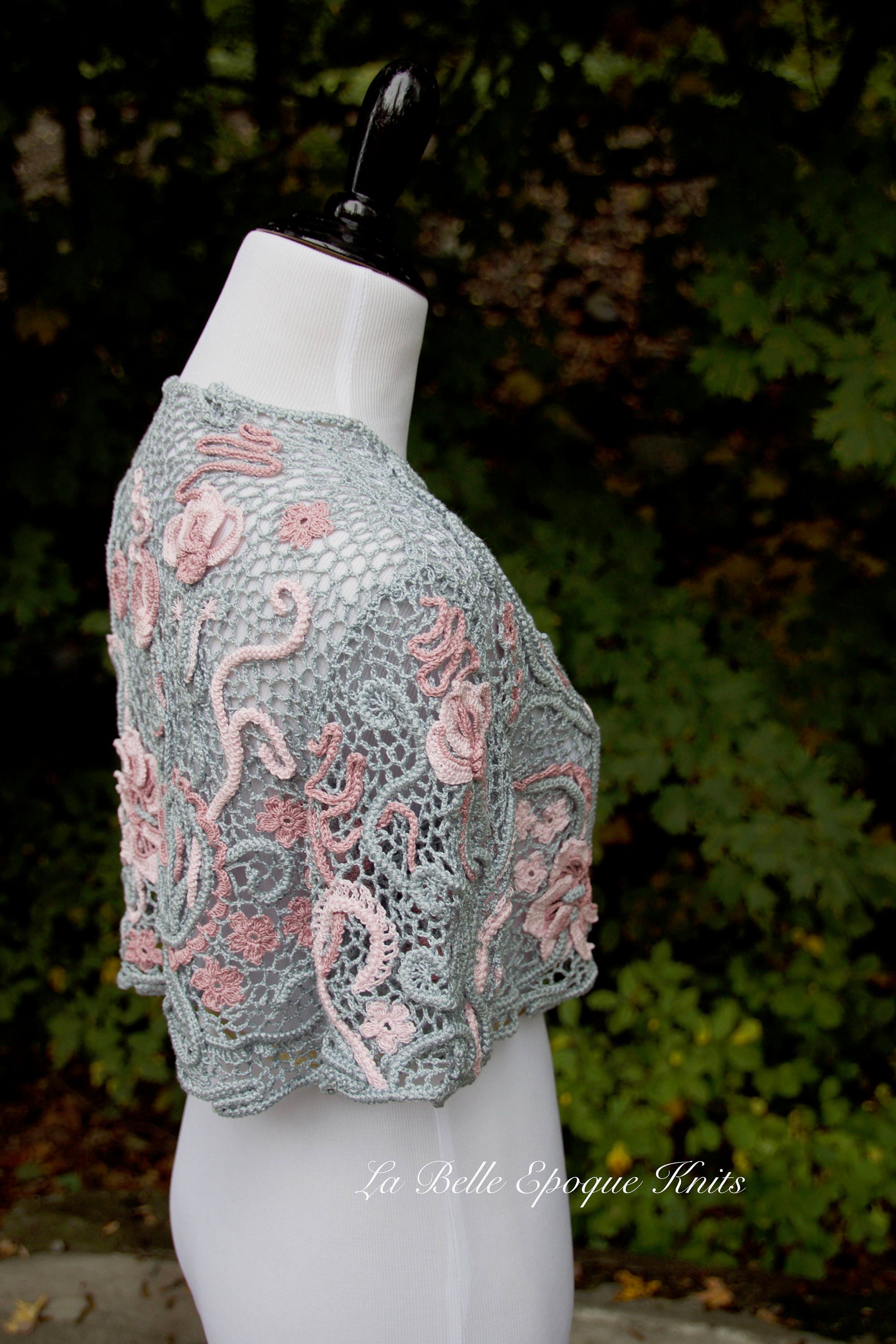 Knitted Lace Shrug, Irish Crochet Shrug, Women, Irish Lace Shrug, Lace ...