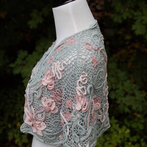 Knitted Lace Shrug, Irish Crochet Shrug, Women, Irish Lace Shrug, Lace ...