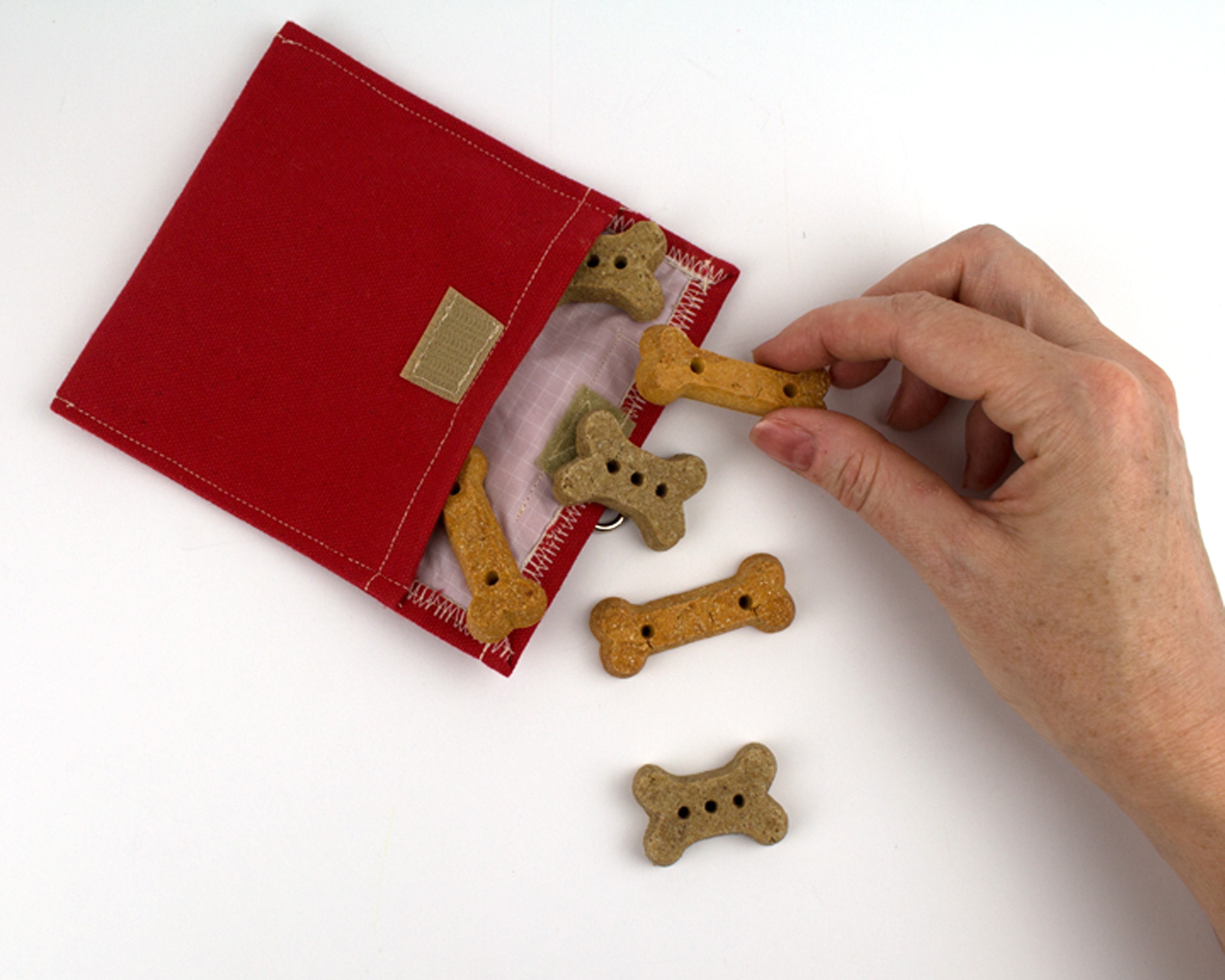 Dog Treat Bag, Red Dog Treat Holder, Dog Walking Bag, Dog Training ...