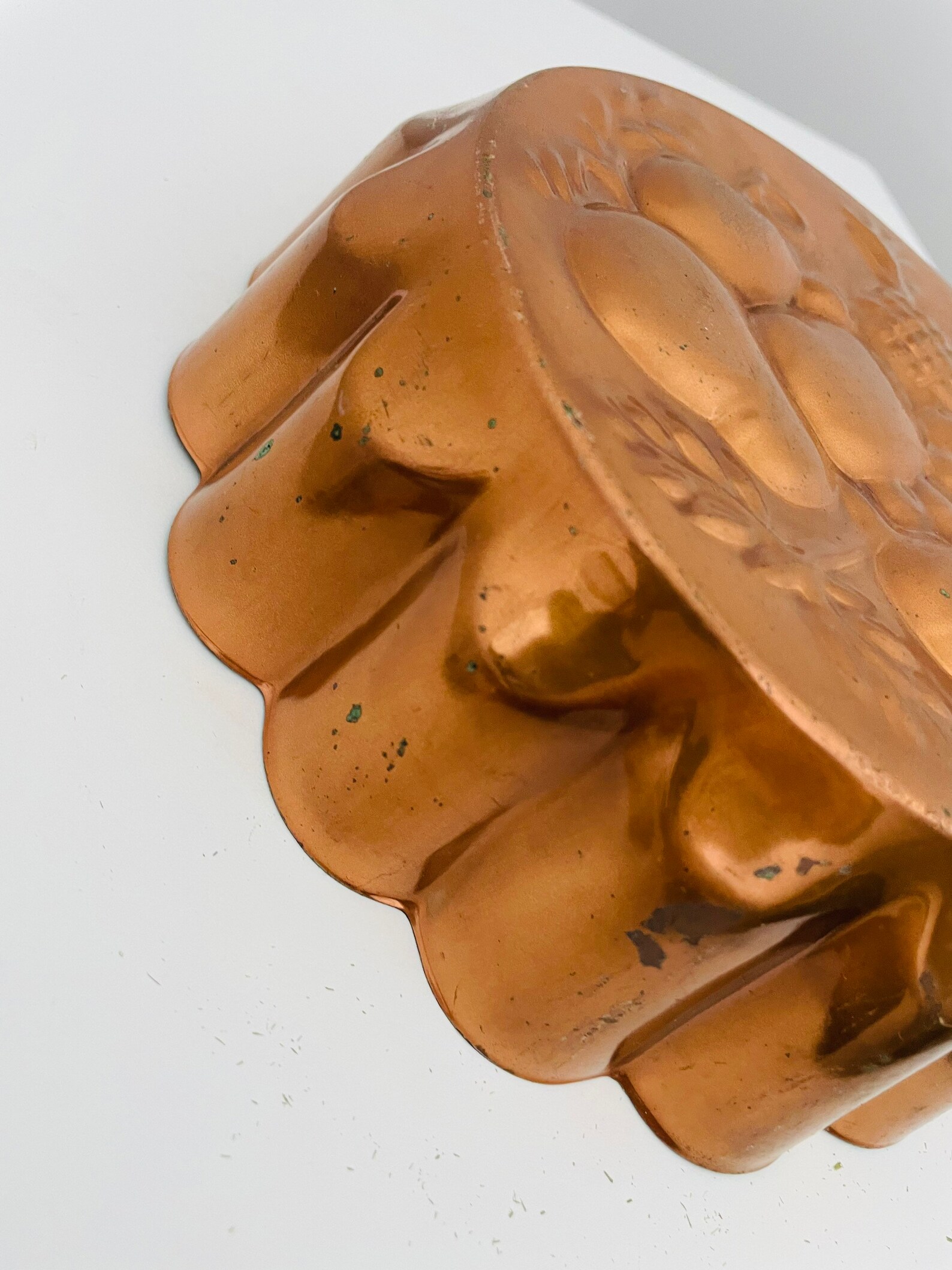 Round Copper Wall Mount Mold, Fruit, Scalloped Edge, 7.5diameter ...