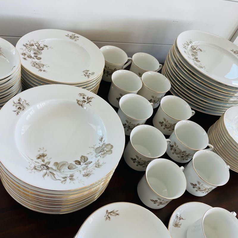 Rose Pattern China - Etsy