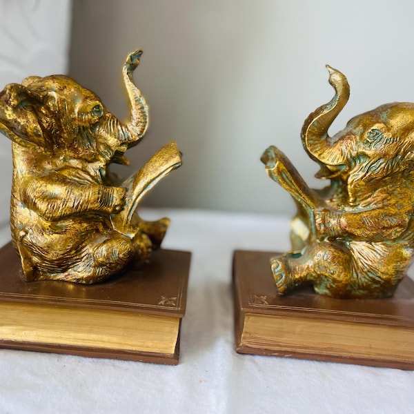 Elephant Bookends - Etsy