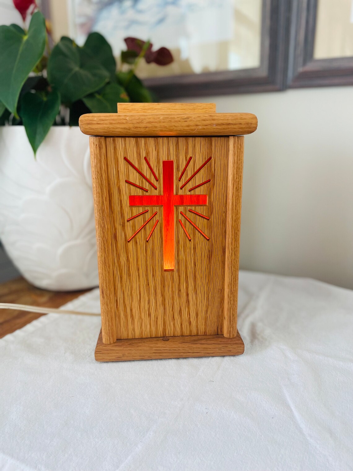 Hand Made Wood Light Box With Cross Cutout, 1997 - Etsy