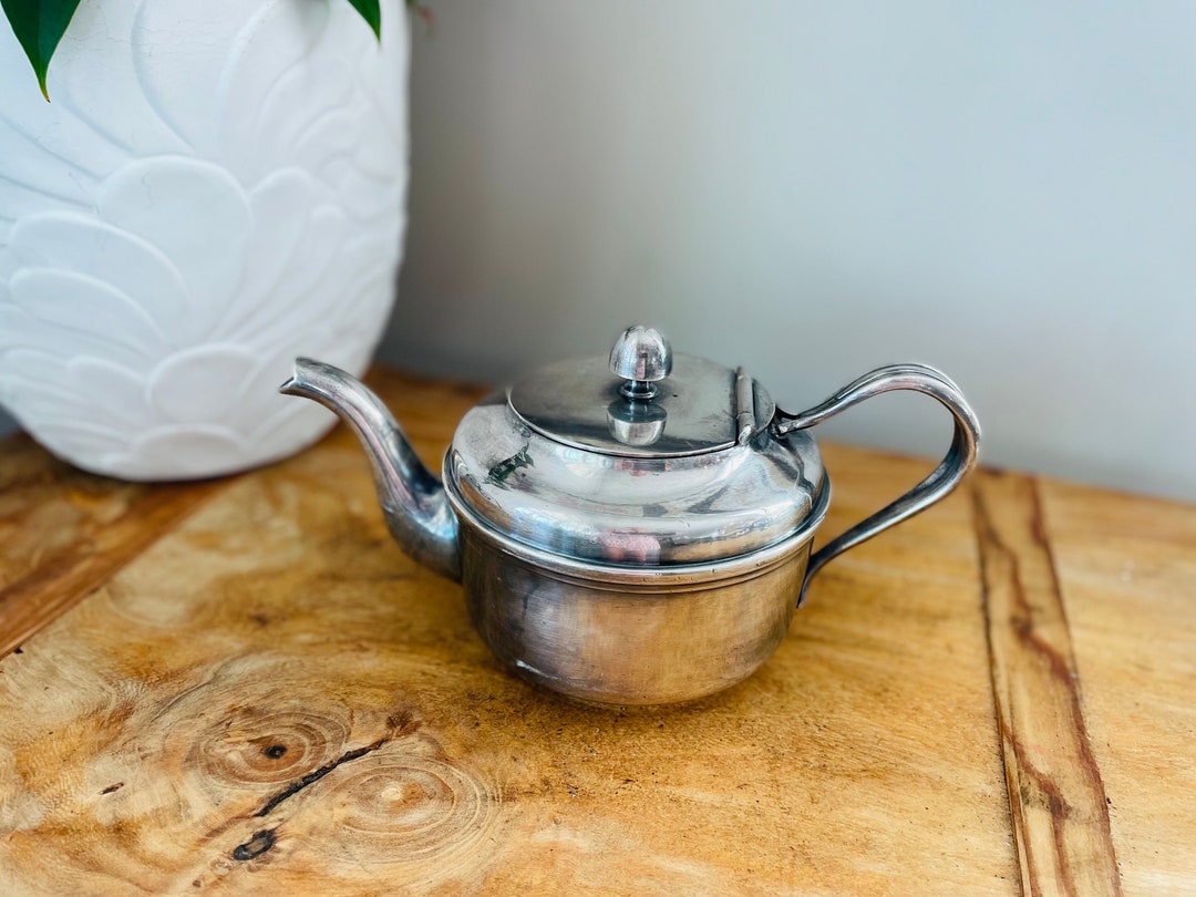 Antique WWII Reed & Barton Silver Soldered Tea Pot, U.S. Navy 3610 ...