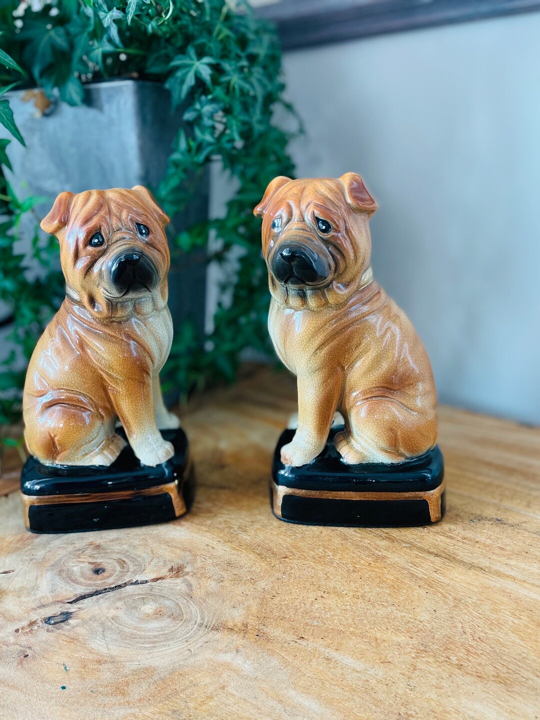 Pair of Vintage Takahashi Dog Bookends Shar Pei Made in - Etsy