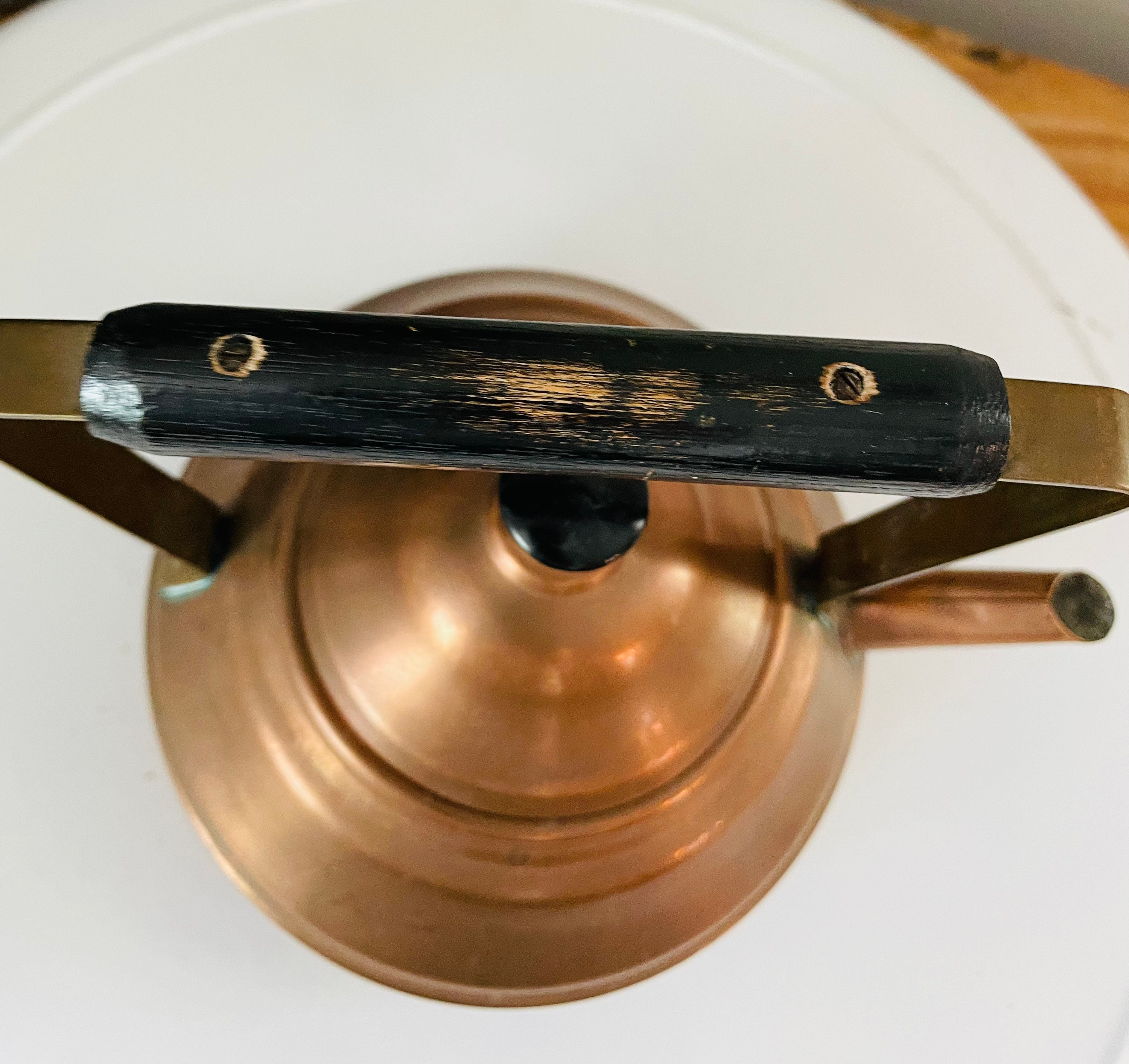 Vintage Copper Kettle Ethan Allen Copper Tea Pot Wood Handle - Etsy