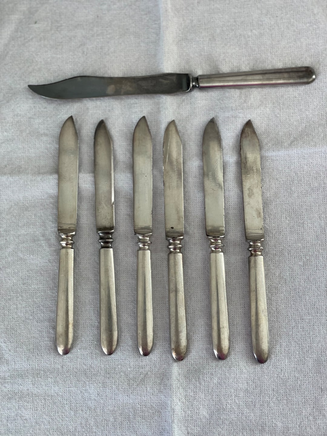 Vintage Knives, Silver Plate Knife, Flatware, 6 Knives With Master ...