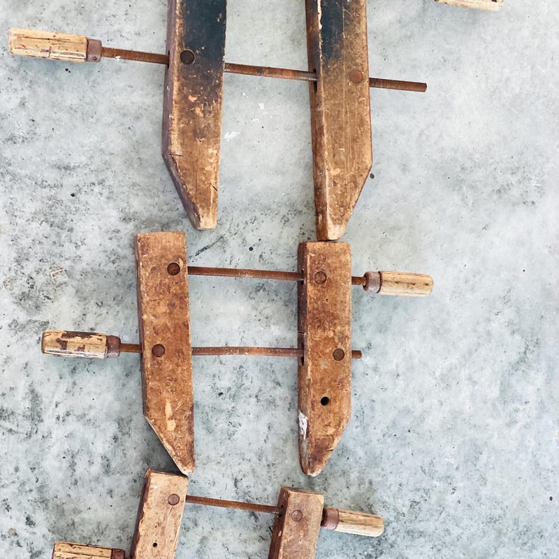 Antique Wood Screw Clamp - Etsy