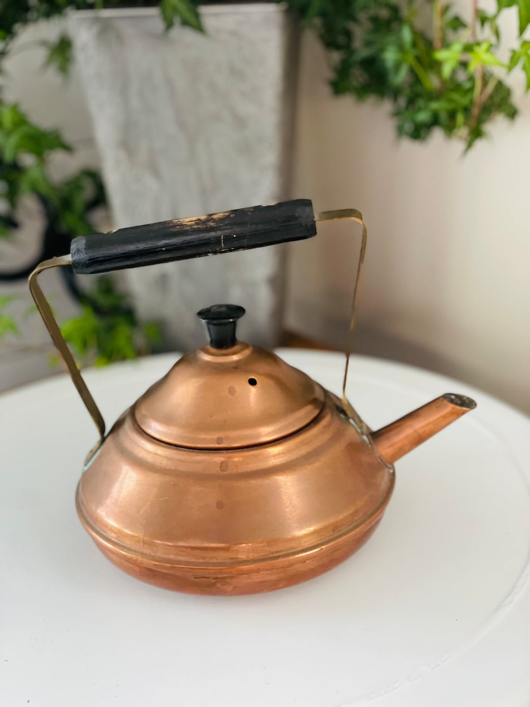Vintage Copper Kettle, Ethan Allen Copper Tea Pot, Wood Handle - Etsy