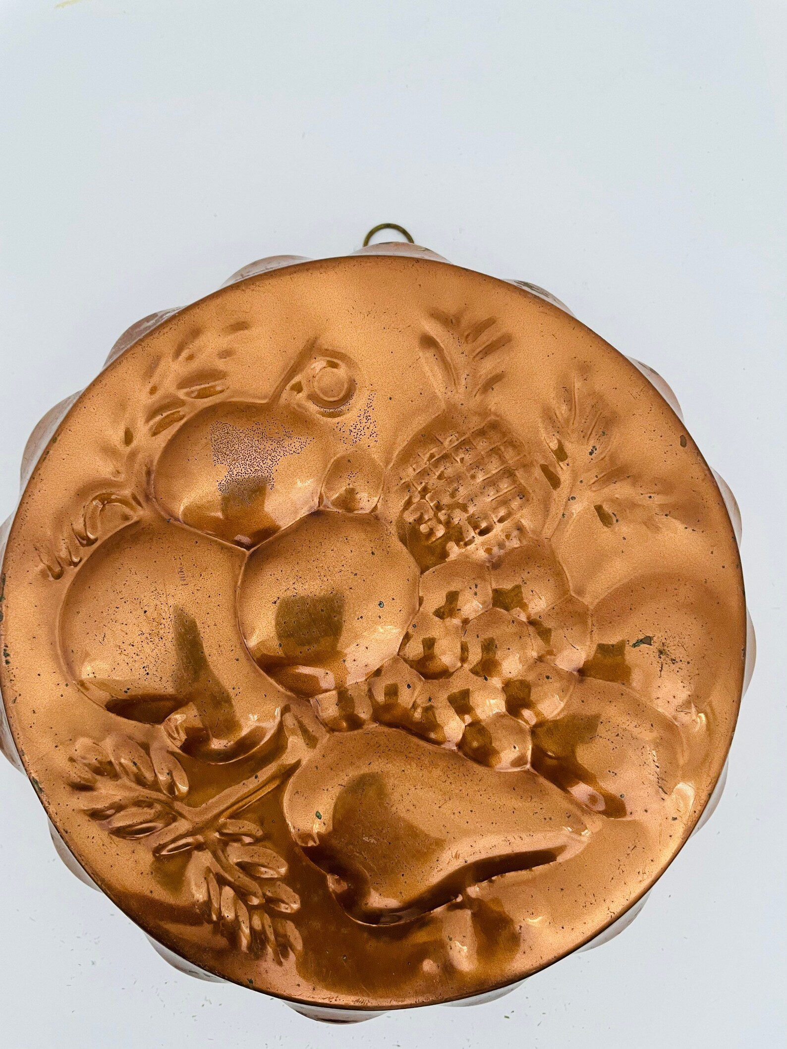 Round Copper Wall Mount Mold, Fruit, Scalloped Edge, 7.5diameter ...