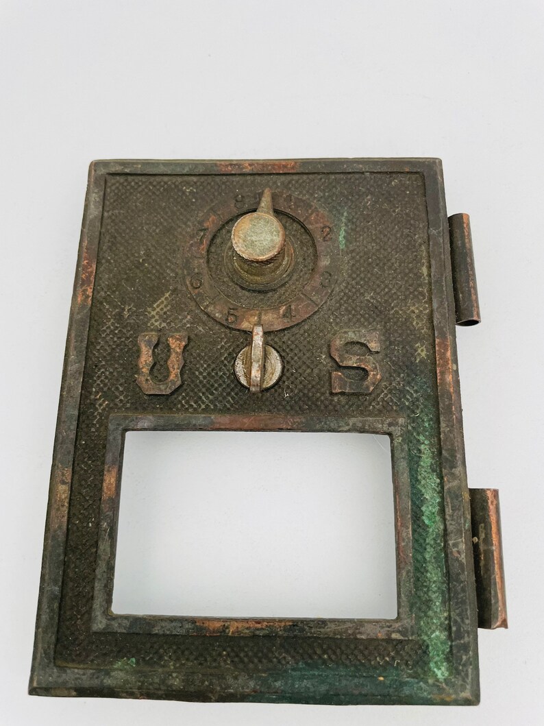 Antique U. S. Brass Postal Box Door Steampunk Decor | Etsy