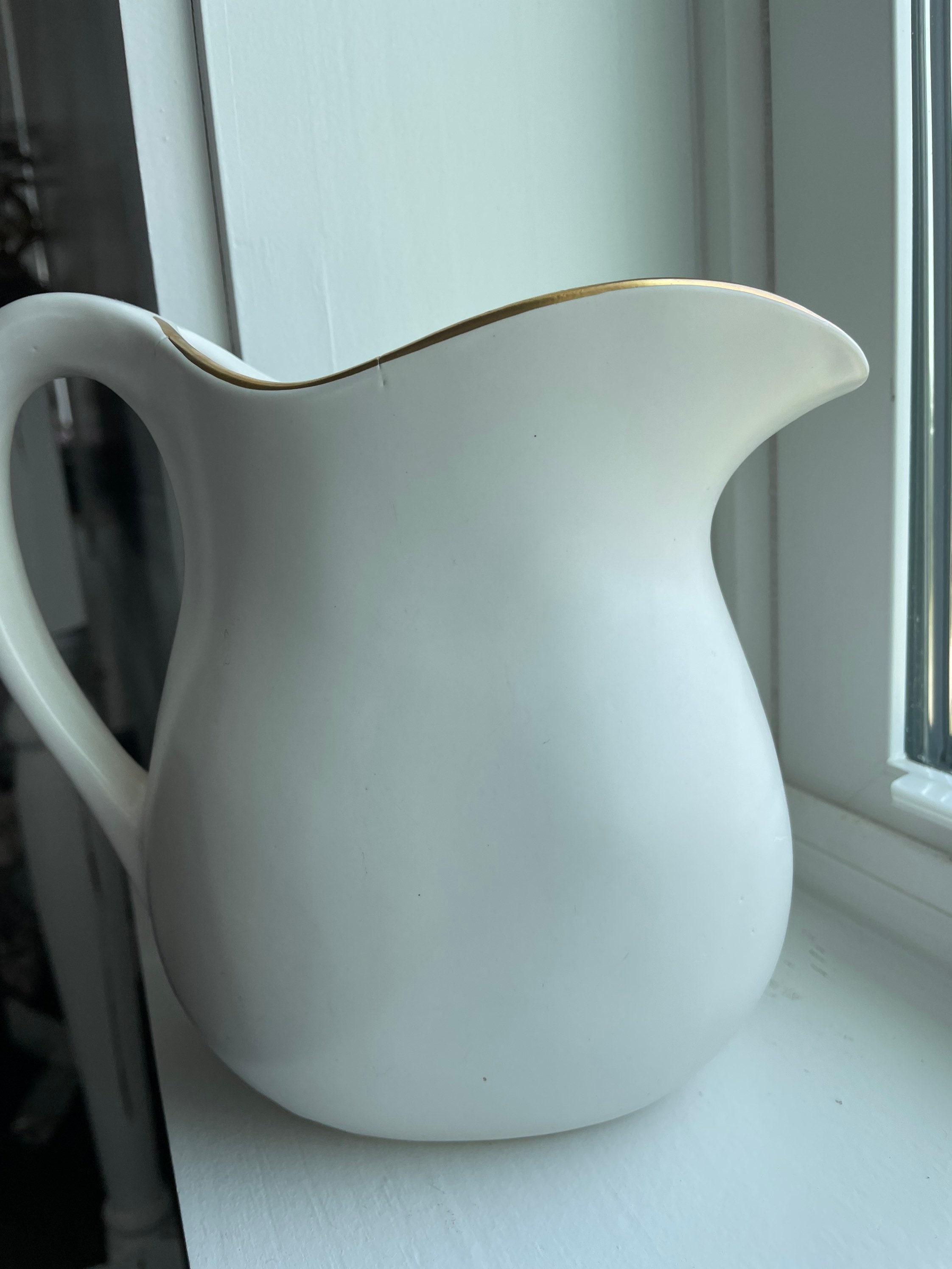 Mccoy White Pitcher With Gold Trim, Declaration of Independence by John ...