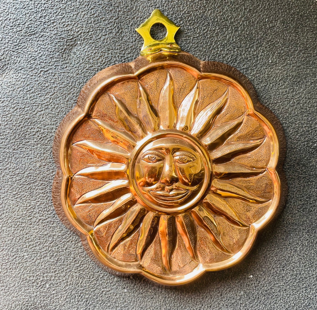Round Copper Wall Mount Mold, Sunburst, Scalloped Edge, 8.5diameter ...