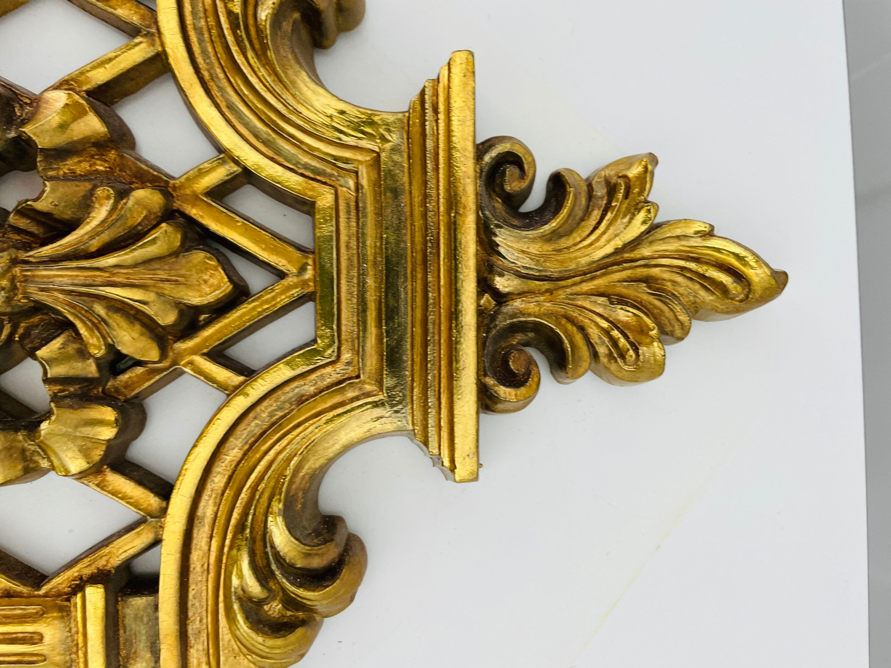 Ornate Gold Wall Plaque Decor Dart Industries Hollywood | Etsy